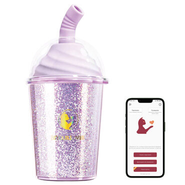 Вакуумный мини-стимулятор BeYourLover Joy Cup С подогревом, сияющий