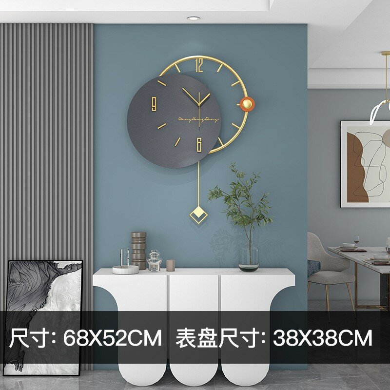 Настенные часы для гостиной, премиум-класса, стильные, в стиле легкой роскоши, декор для дома, креативные часы, настенные, бесшумные, не требуют сверления.