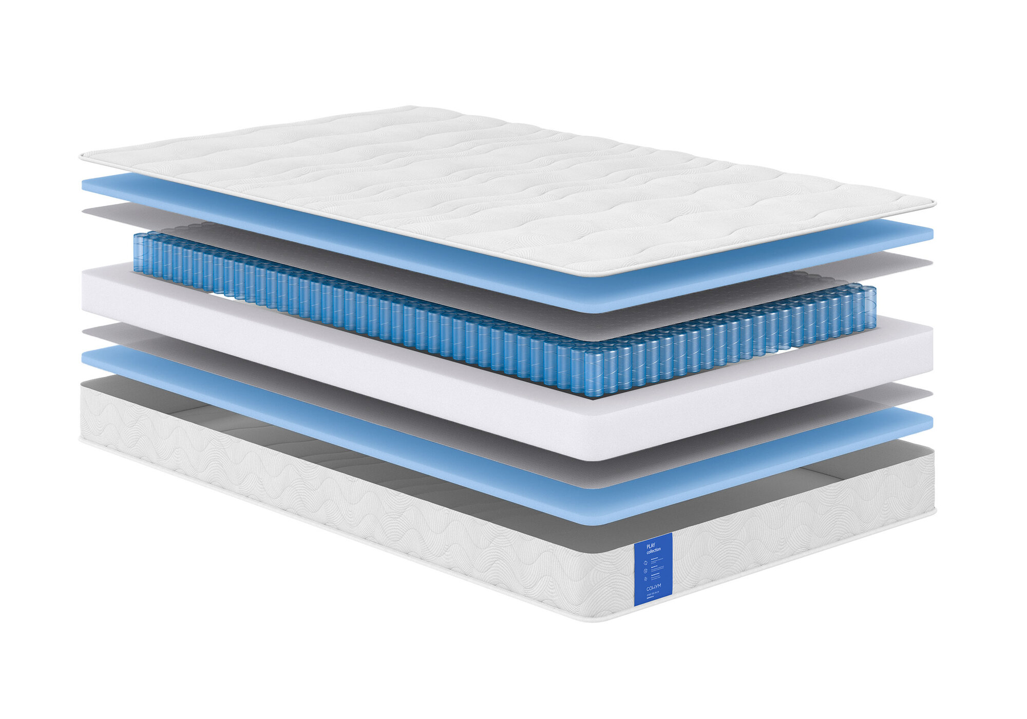 Матрас Сонум Play Soft 90х190 высота 15 см анатомический мягкий Независимые пружины