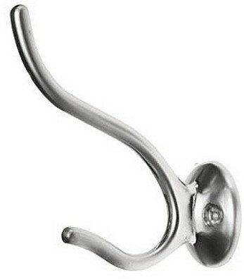 Мебельный крючок EDSON SATIN N07, хромированный, двухрожковый