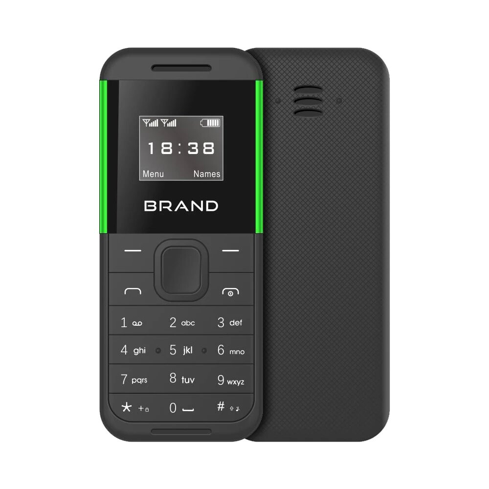Мобильный телефон SERVO BM222, зеленый, 2 SIM, Bluetooth