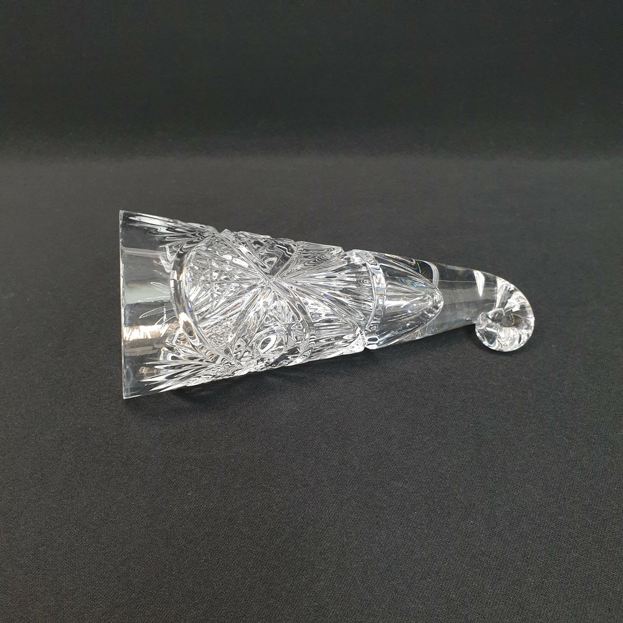 Винтажный рог, хрусталь 19 см, СССР