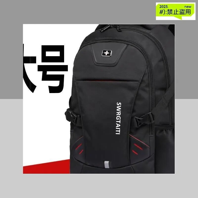 Рюкзак Swissheshi черный матовый городской для ноутбука школьный 48x33x18 см с USB портом, для бега — фото 1