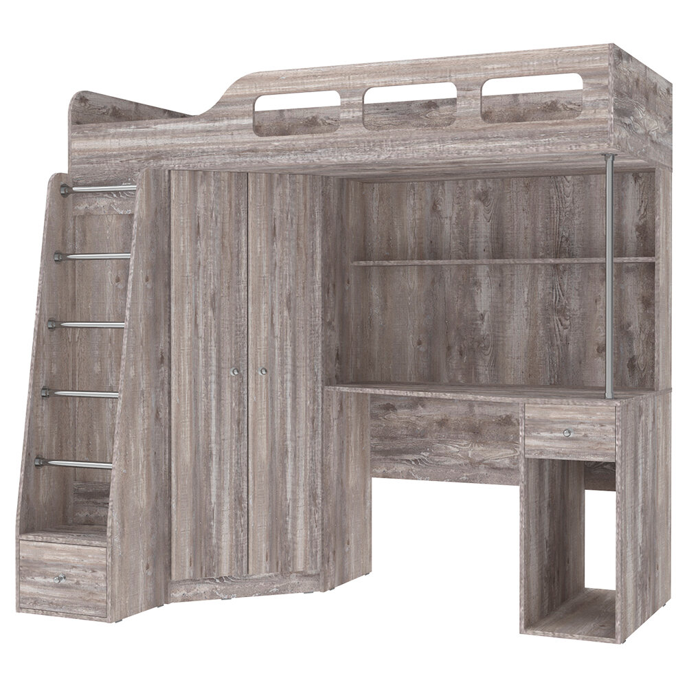 Астра-7 кровать чердак Бетон Бетон