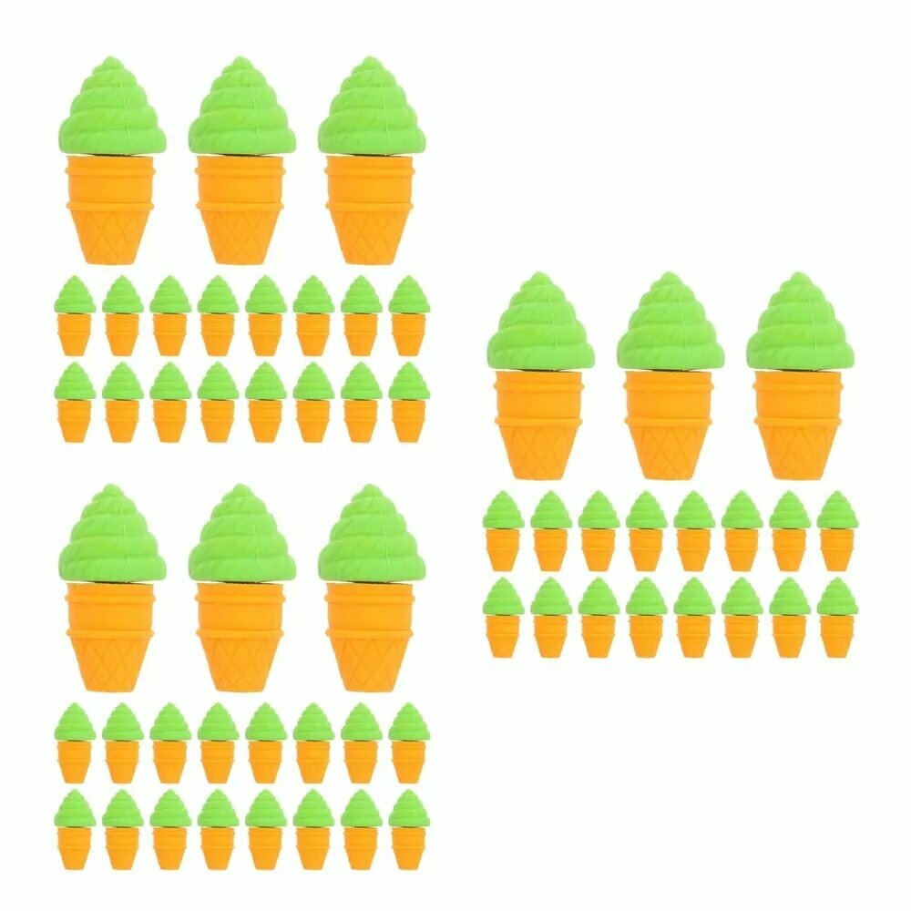 Ластики фигурные мороженое из термопластичного эластомера для школьных подарков, 90 шт