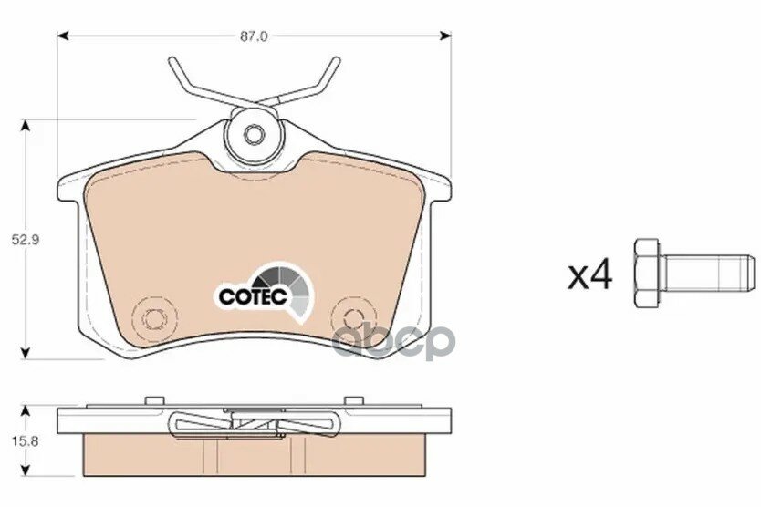 К-т дисков. тормоз. колодок TRW арт. GDB1973