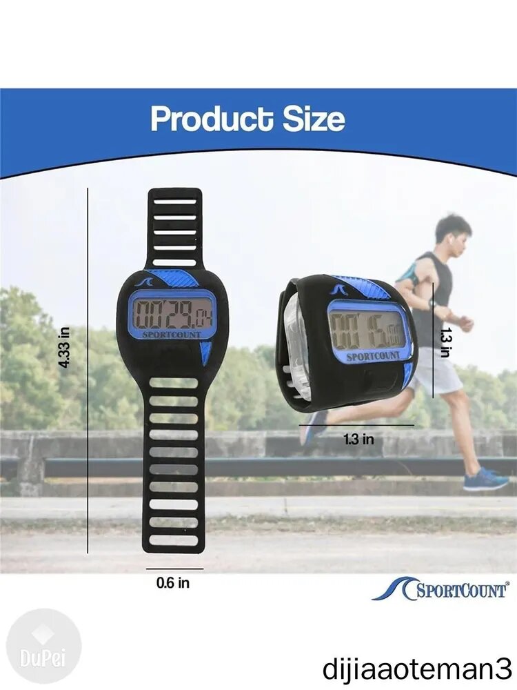 Секундомер Sportcount для бега, электронный наручный с подсветкой, черный, точность 0.01 с, пластик