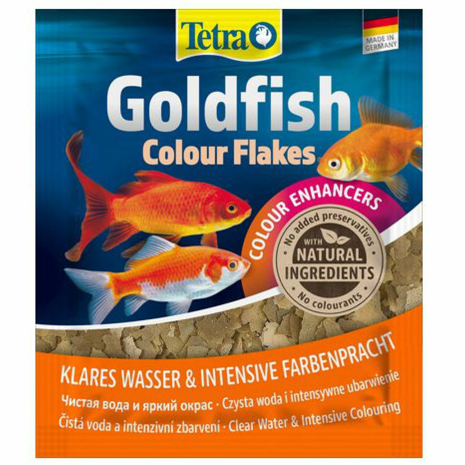 Корм в хлопьях для улучшения окраса золотых рыб TetraGoldfish Colour, 1 шт х 12 гр (саше)