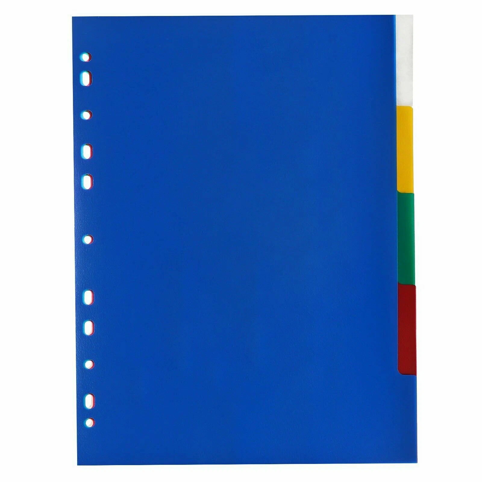 Разделитель листов А4, 5 листов, без индексации, "Office-2020", цветной, пластиковый