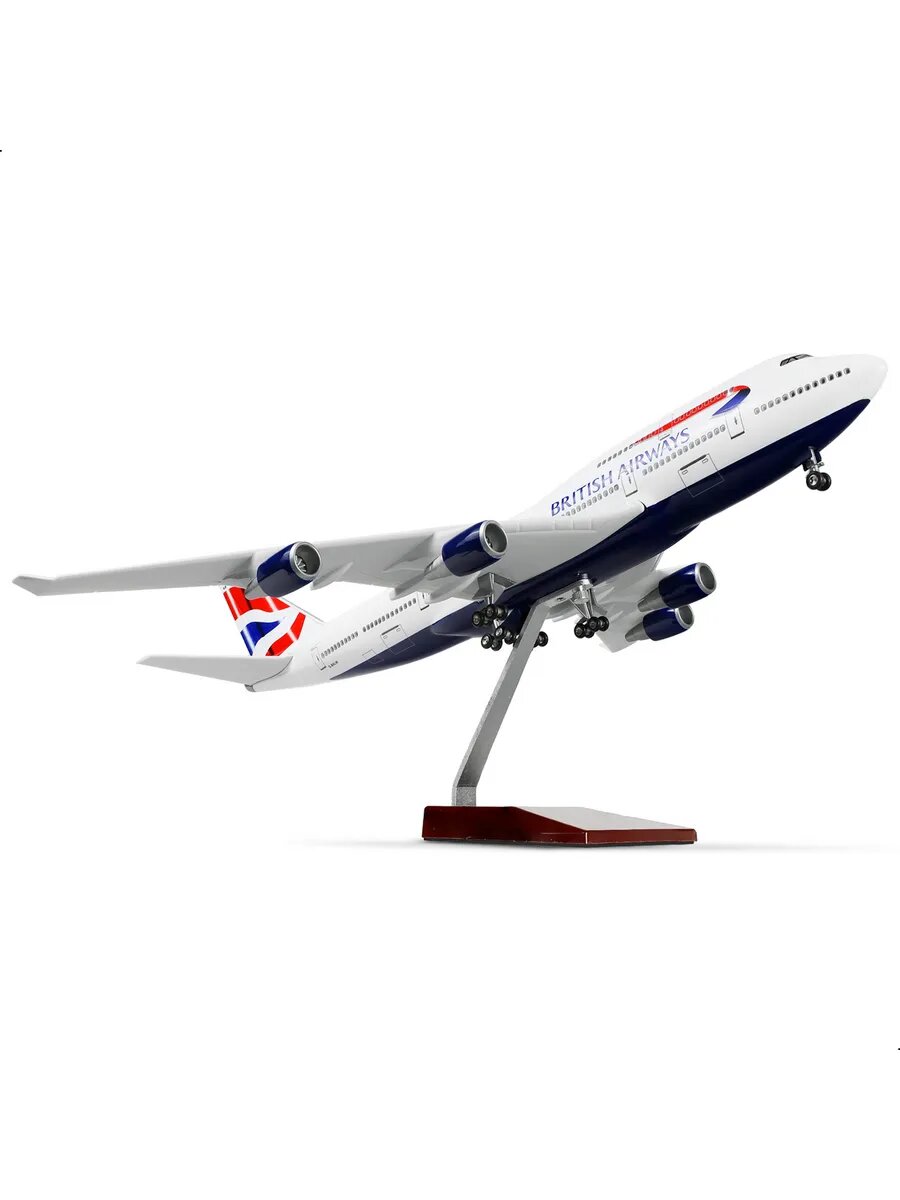 Модель самолёта Boeing 747 Великобритания 1/160 с подставкой