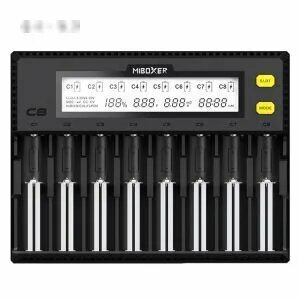MiBOXER C8 Интеллектуальный Универсальный 1.5A 8-секционный ЖК-дисплей Аккумулятор