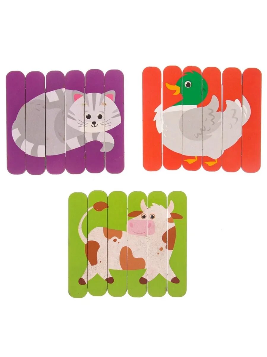 Обучающая головоломка о ферме для малышей