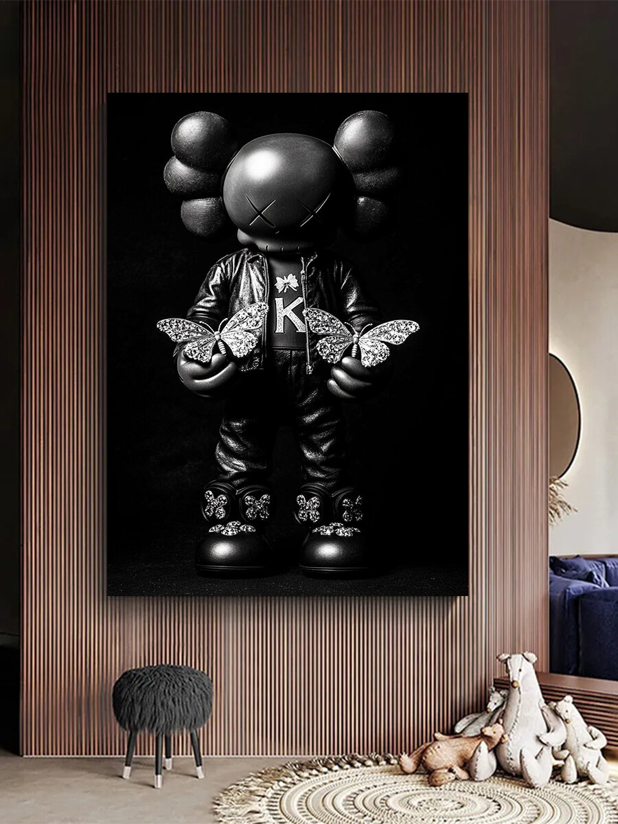 Картина на стену - "Кавс, Kaws, современный ПОП АРТ" , 60х80 см.