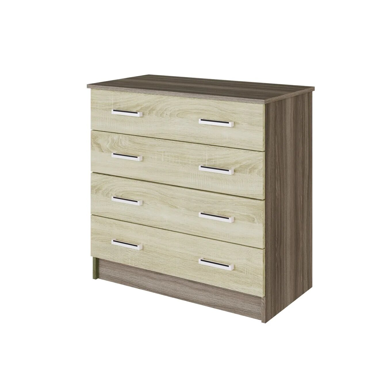 Комод «Катрин 3» роликовые направляющие, ЛДСП (Ясень шимо/Дуб сонома) 82х44х81