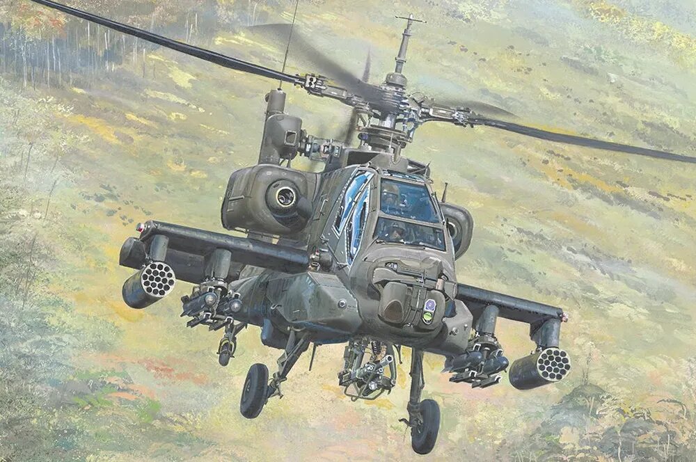 1/35 AH-64A Apache - Model Kit - Military Helicopter - Detailed Scale Model