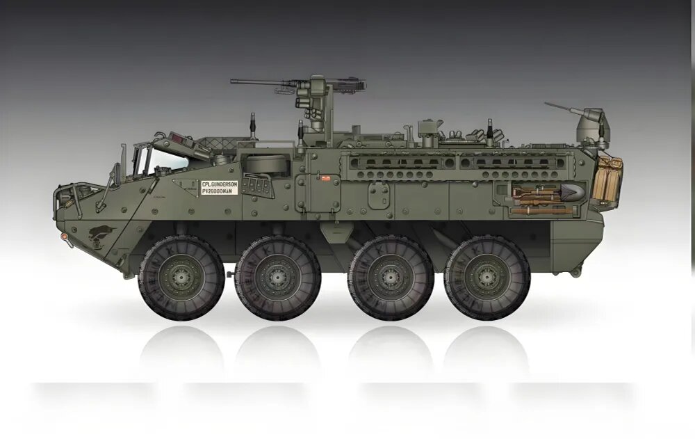 Trumpeter 07423 1/72 Командирская машина M1130 Stryker армии США, масштабная модель