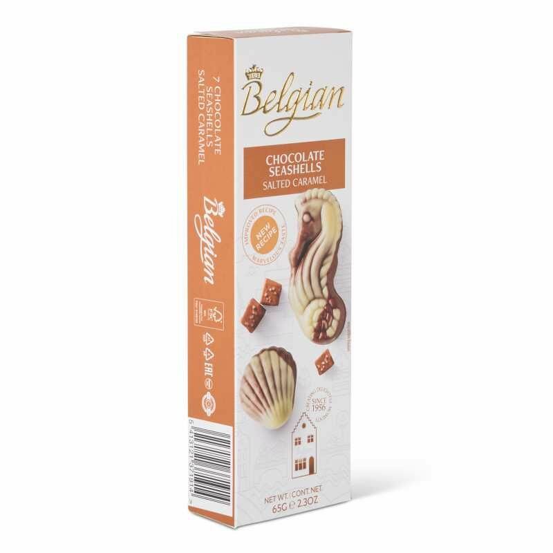 Конфеты BELGIAN Дары моря с солёной карамелью /картон/ 65г