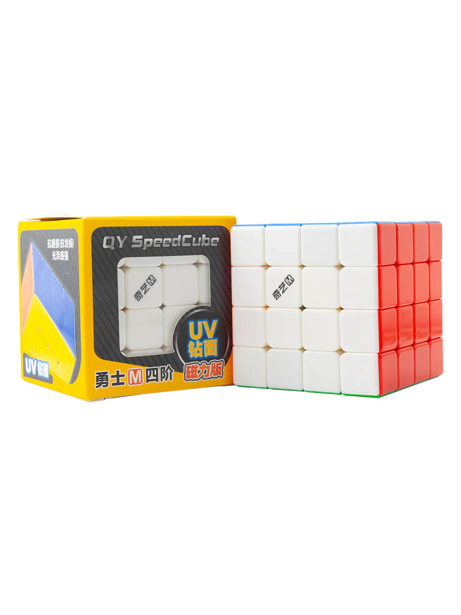 Кубик Рубика магнитный QiYi (MoFangGe) 4x4 Warrior M UV, глянцевый