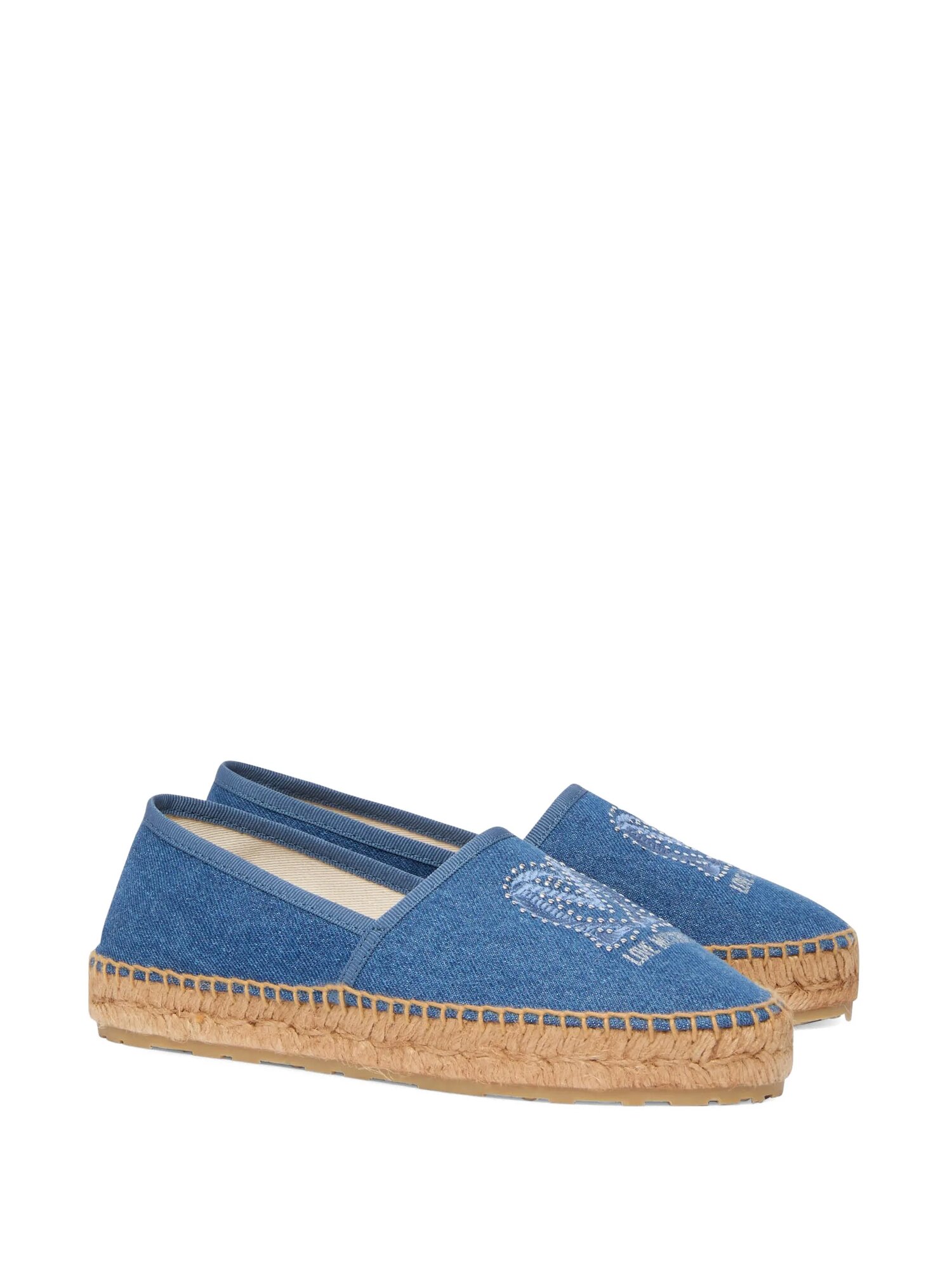 Эспадрильи LOVE MOSCHINO Embroidery espadrilles, размер 38, blue — фото 1
