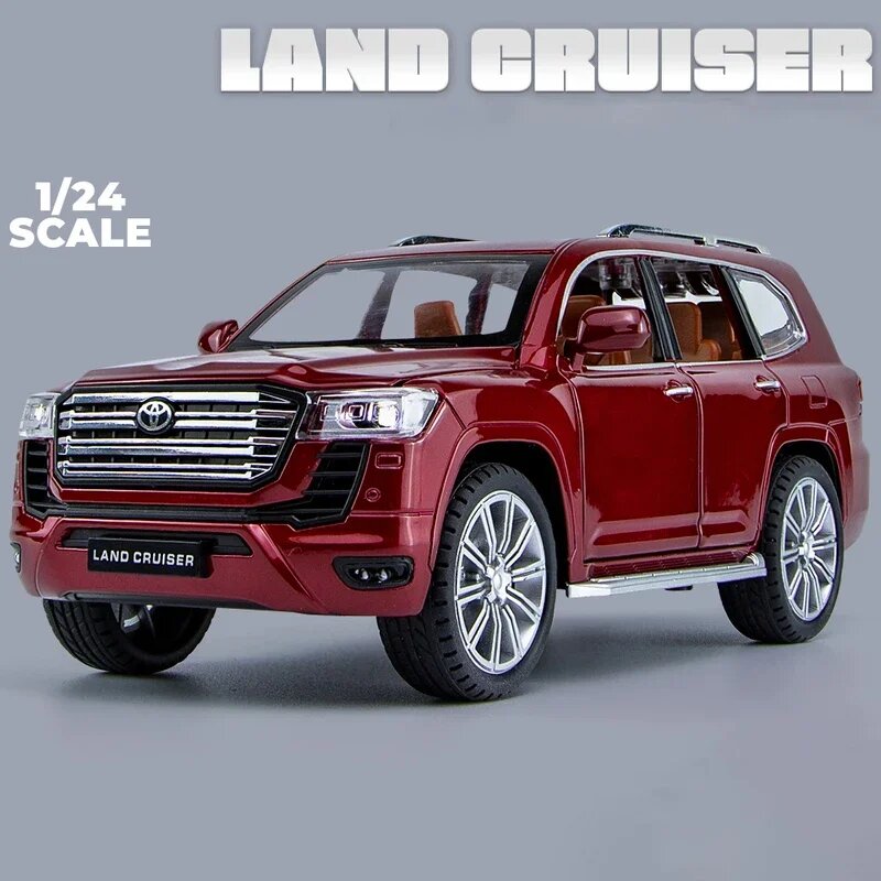Модель Toyota Land Cruiser 1:24, Бордовый