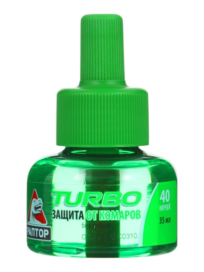 Дополнительный флакон-жидкость от комаров «Раптор» Turbo, без запаха, 40 ночей