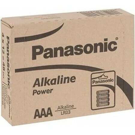 Батарейка Panasonic Alkaline Power AAA 48 шт LR03APB/4BP, типоразмер AAA