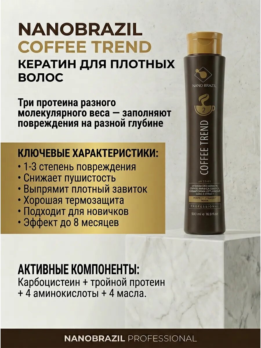 NANOBRAZIL Coffee Trend кератин 500мл
