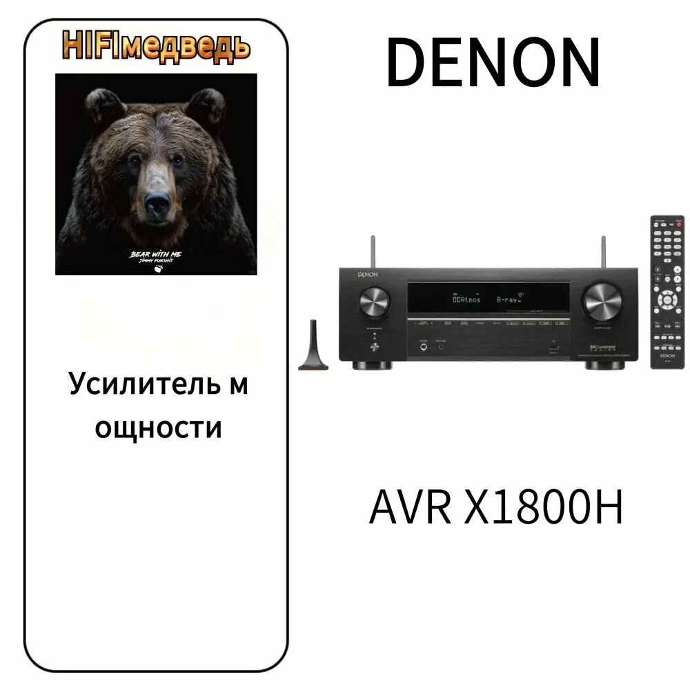 AV ресивер Denon AVR-X1800H Black