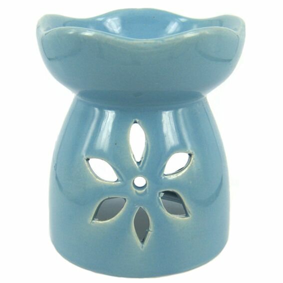 Аромалампа цветок N315-25 голубая (керамика, 8,5 см.), 1 шт.