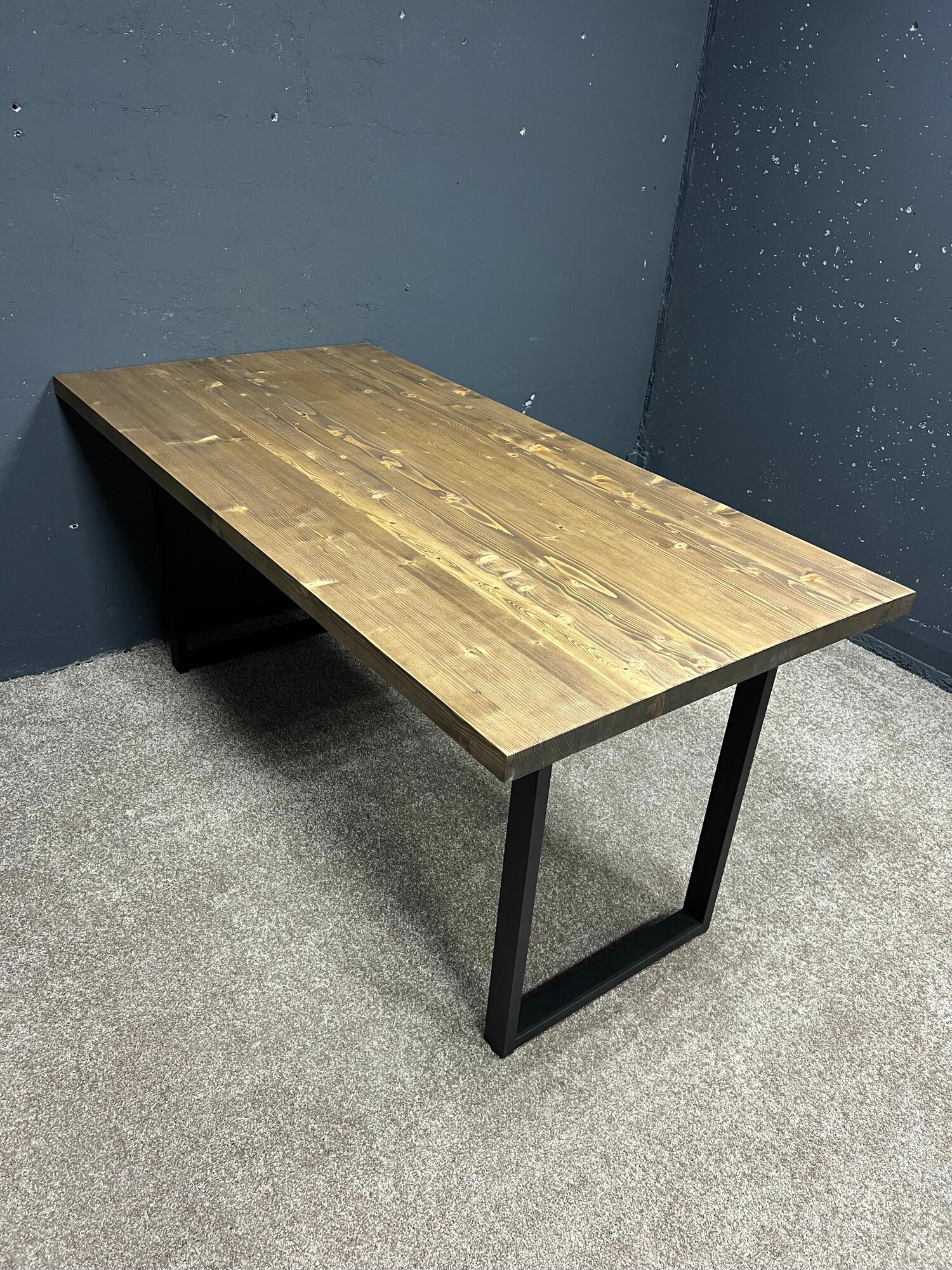 Обеденный стол 1800х800, массив, кухонный стол лофт, 80х180, коричневый