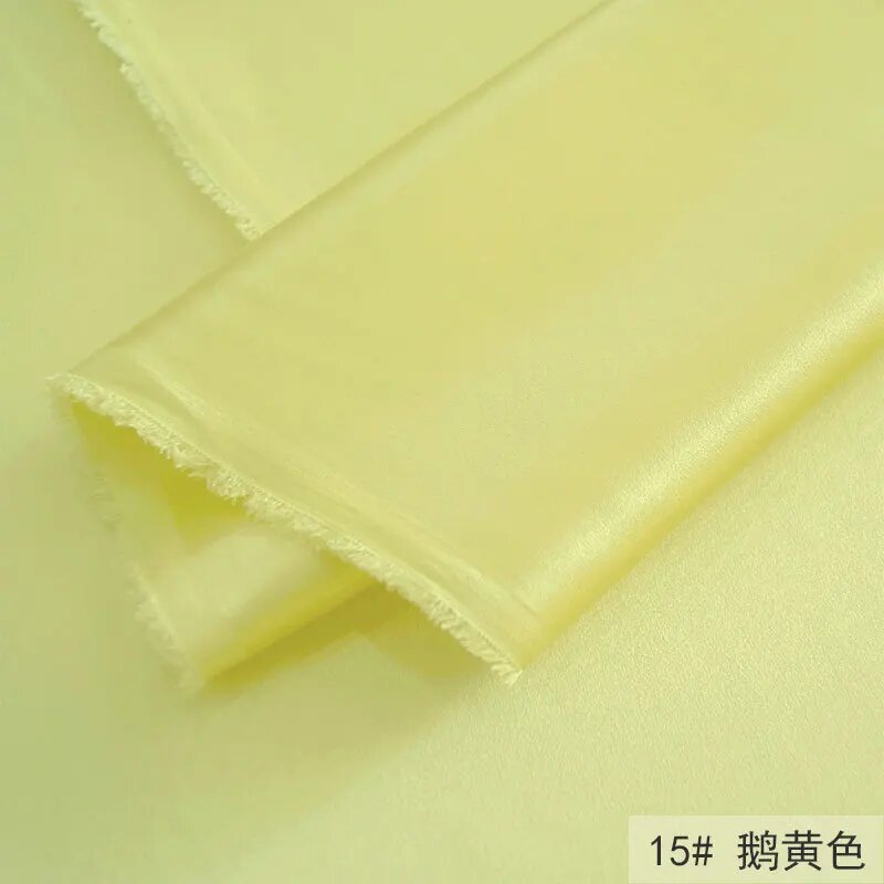 Шелковая ткань SISISILK 100% шелк тутового шелкопряда многоцветная 114 см Светло-желтый, 15