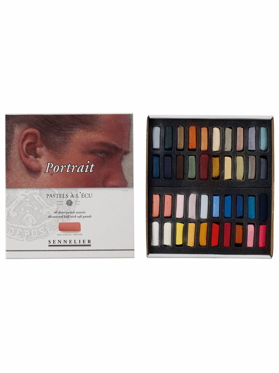 Пастель сухая мягкая SENNELIER набор 40 цветов SOFT PASTEL PORTRAIT