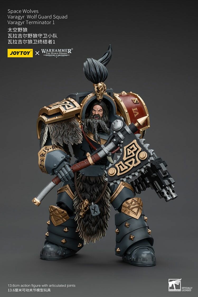 Фигурка JOYTOY Warhammer The Horus Heresy Space Wolves Varagyr Wolf Guard Squad Varagyr Terminator 1 / Космические Волки Варагир Терминатор