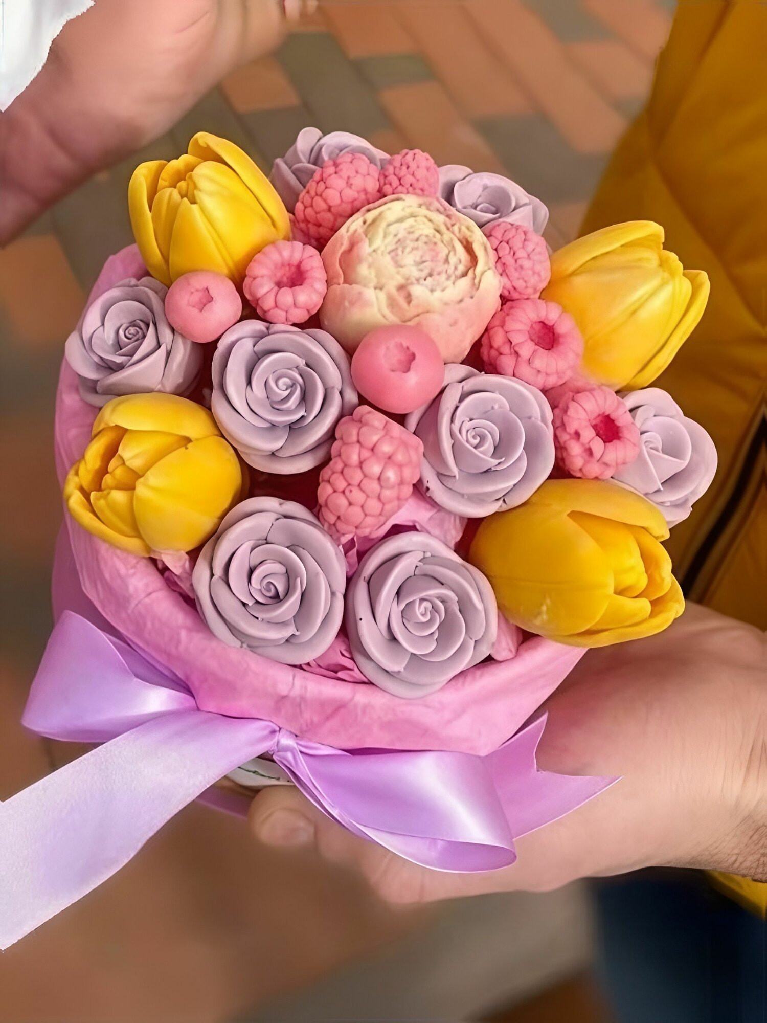 Шоколадные цветы в коробке ТД НебыковА сладкий букет на день рождения/8 марта