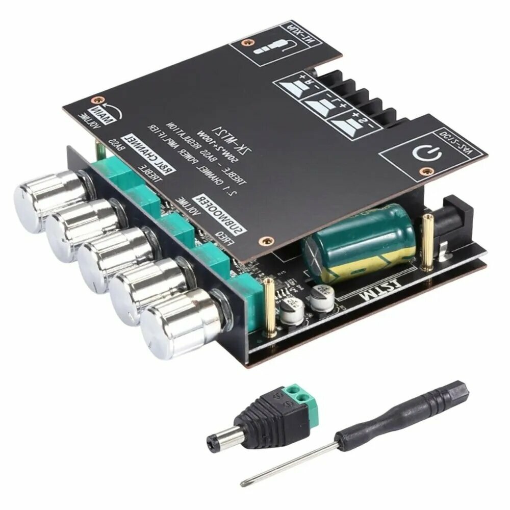 Совместимый с Bluetooth усилитель HIFI 50W+50W+100W модуль звука регулировка плата усилителя сабвуфера для колонок