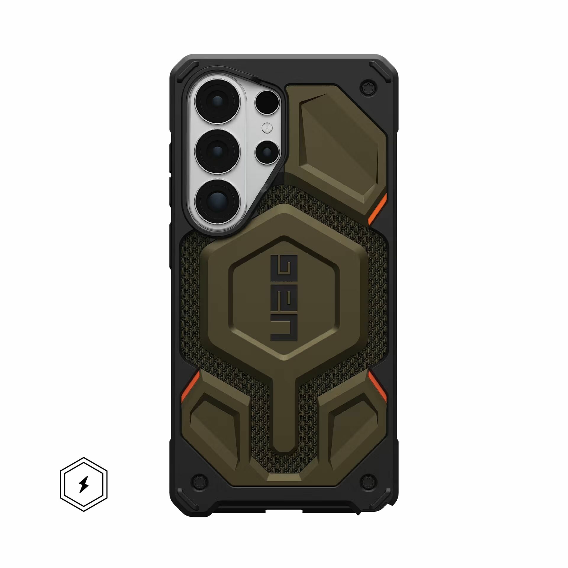 Чехол Uag Monarch PRO для Samsung Galaxy S26 Ultra совместим с MagSafe, цвет зеленый (Kevlar Element Green)