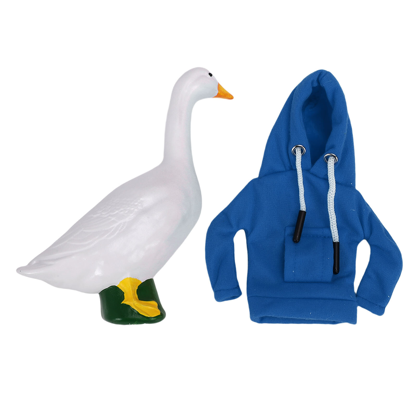 7-Дюймовый Настольный Гусиный Наряд Забавный Мини-Костюм Для Крыльца Декор Статуя Гусей для Столешниц Книжные Полки Офисное Украшение Синий