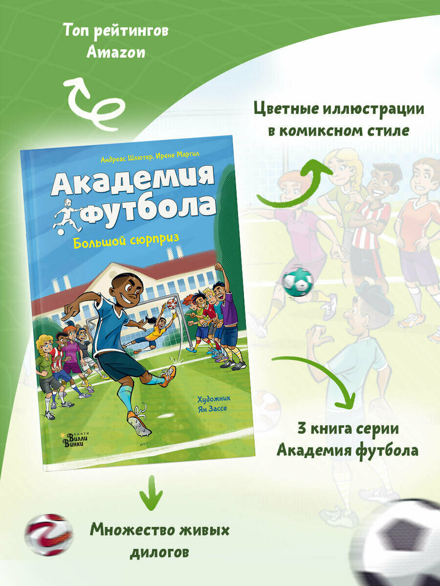 Академия футбола. Большой сюрприз Шлютер А, Маргил И. книга от издательства АСТ