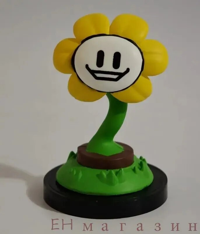 Фигурка Андертейл Флауи / Undertale Flowey (8см) сменные лица коллекционная виниловая фигурка для фанатов — фото 1