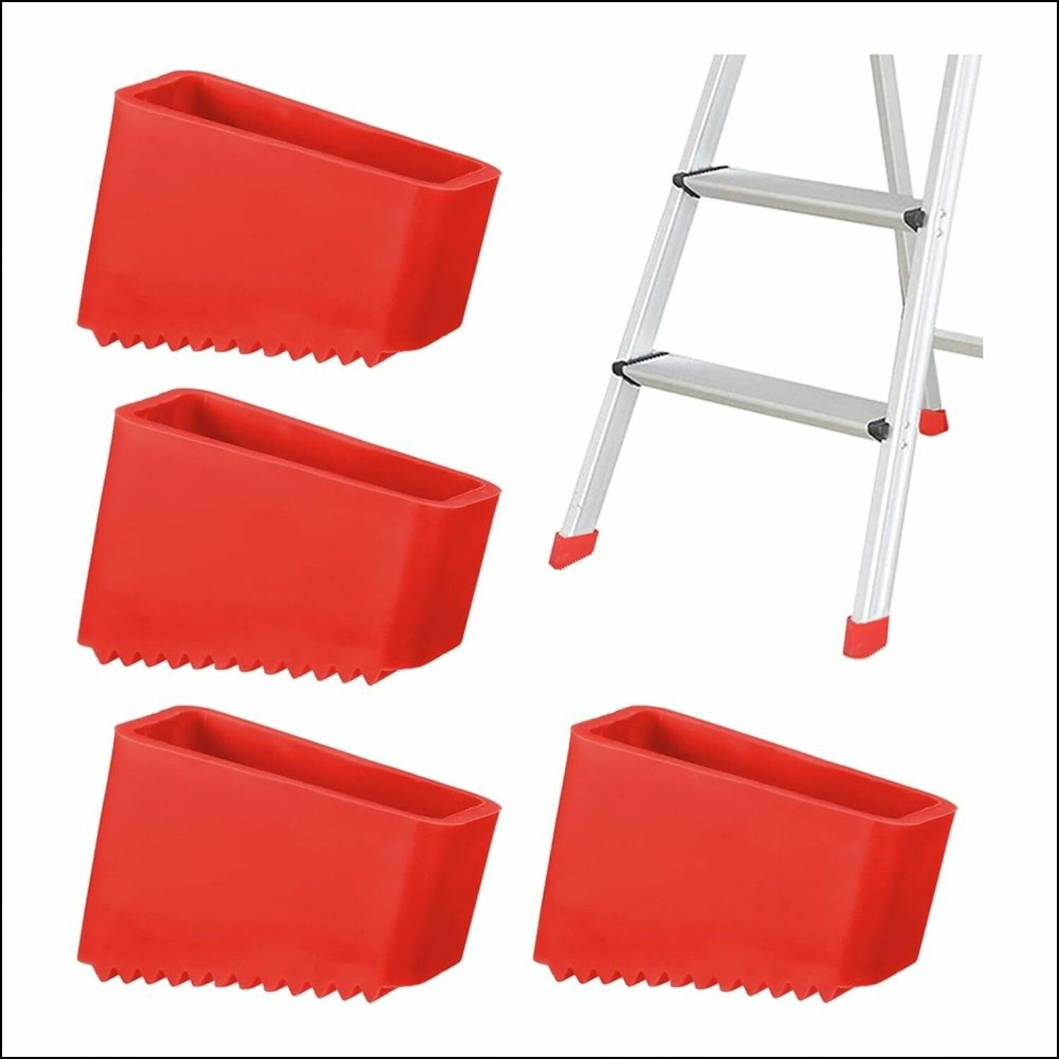 4 шт. Чехлы для ножек стремянки, универсальные противоскользящие накладки для ног, резиновая накладка для ног, изолирующий рукав