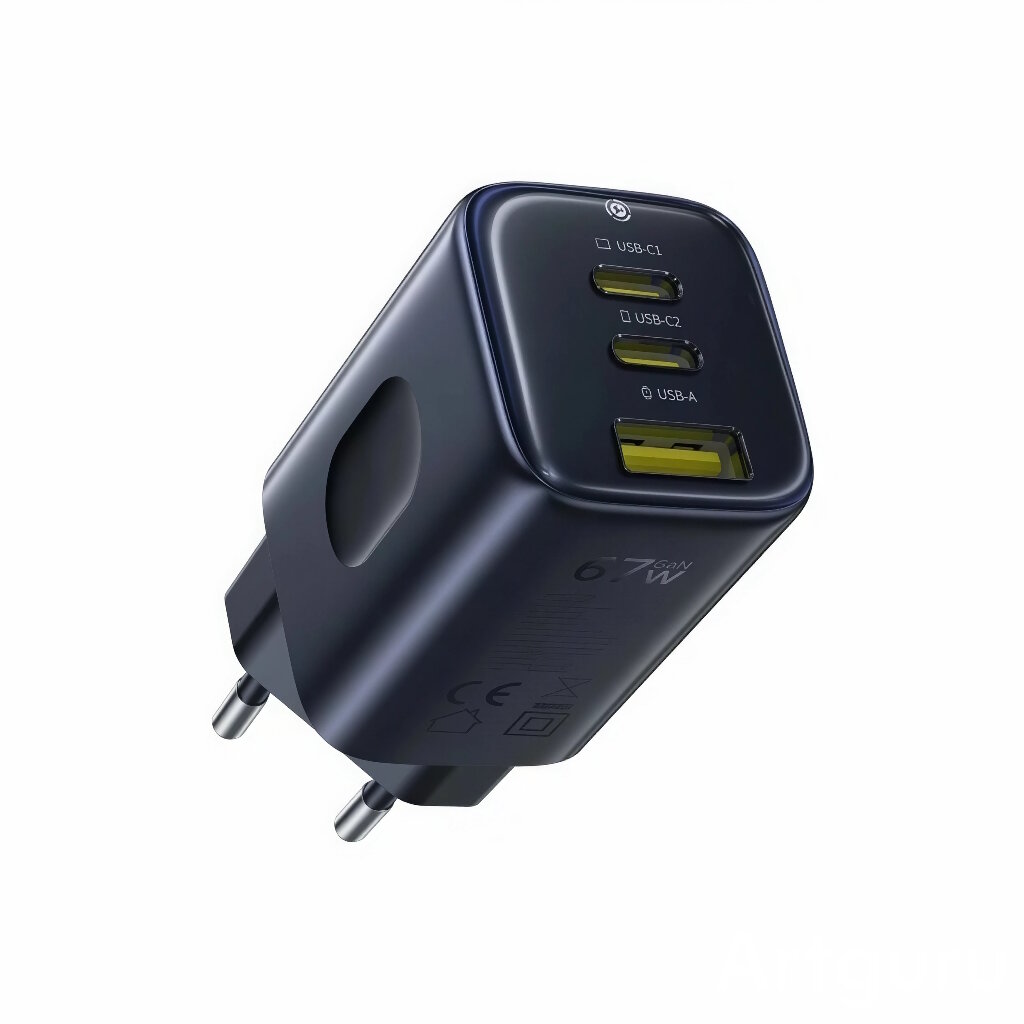 Зарядное устройство Baseus OS-PicoGo AE11 Fast Charger 2C+U 67W EU Cosmic Black (E0121200)