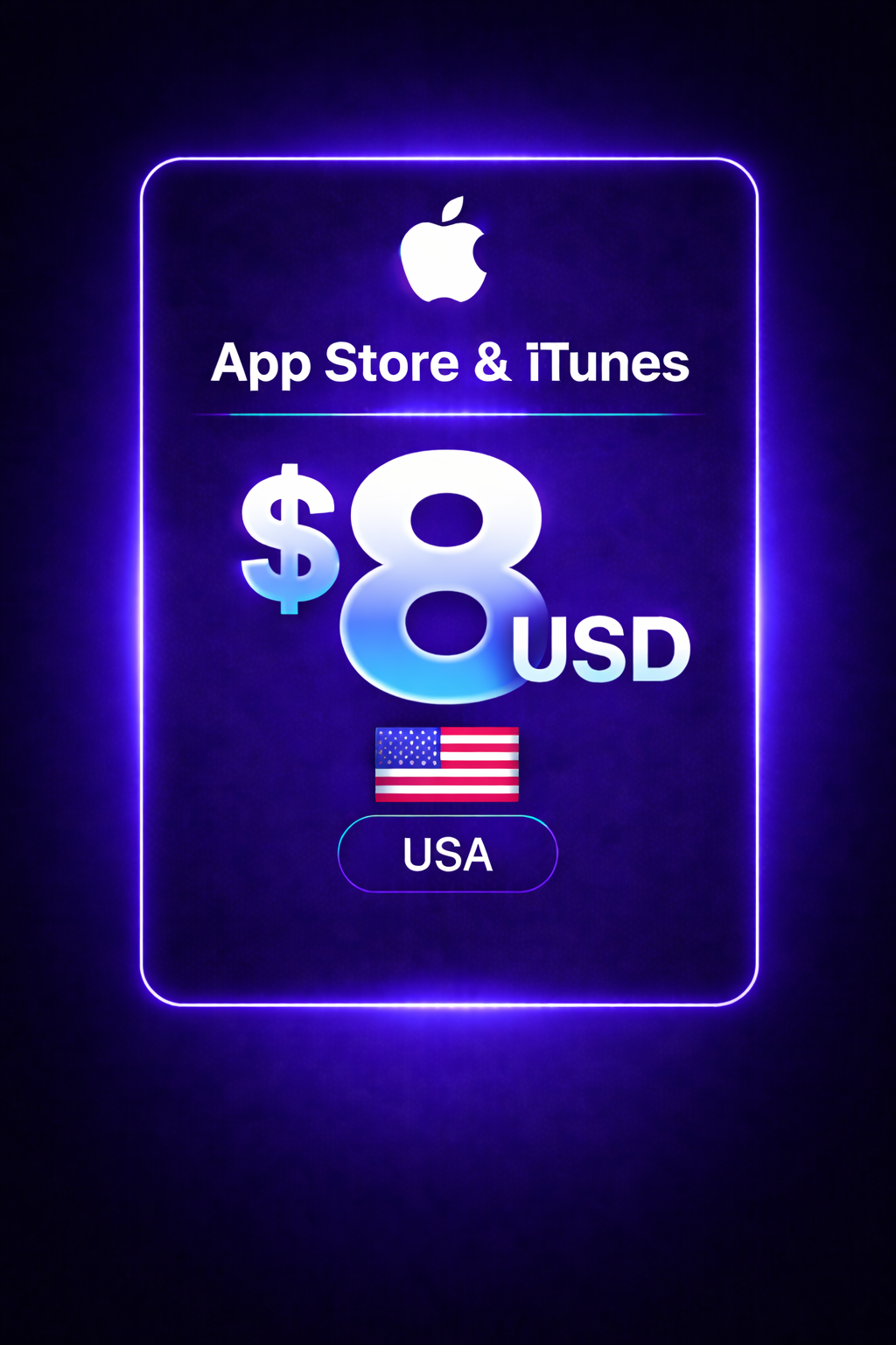 Apple Gift Card 8$ | Подарочная карта Apple для App Store и пополнение счета Apple ID 8 долларов