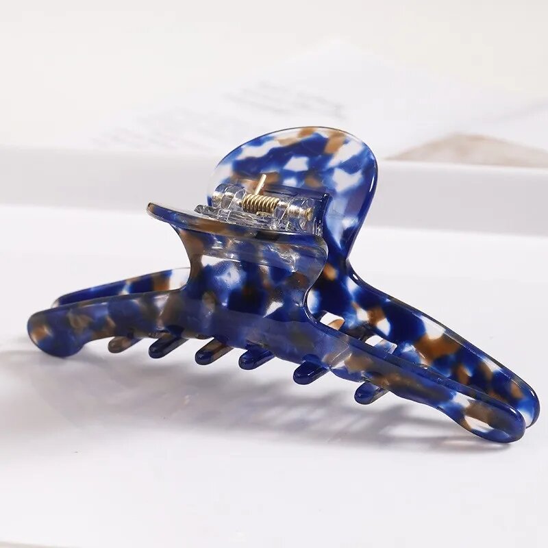 Заколка для волос краб, синий DEEP BLUE