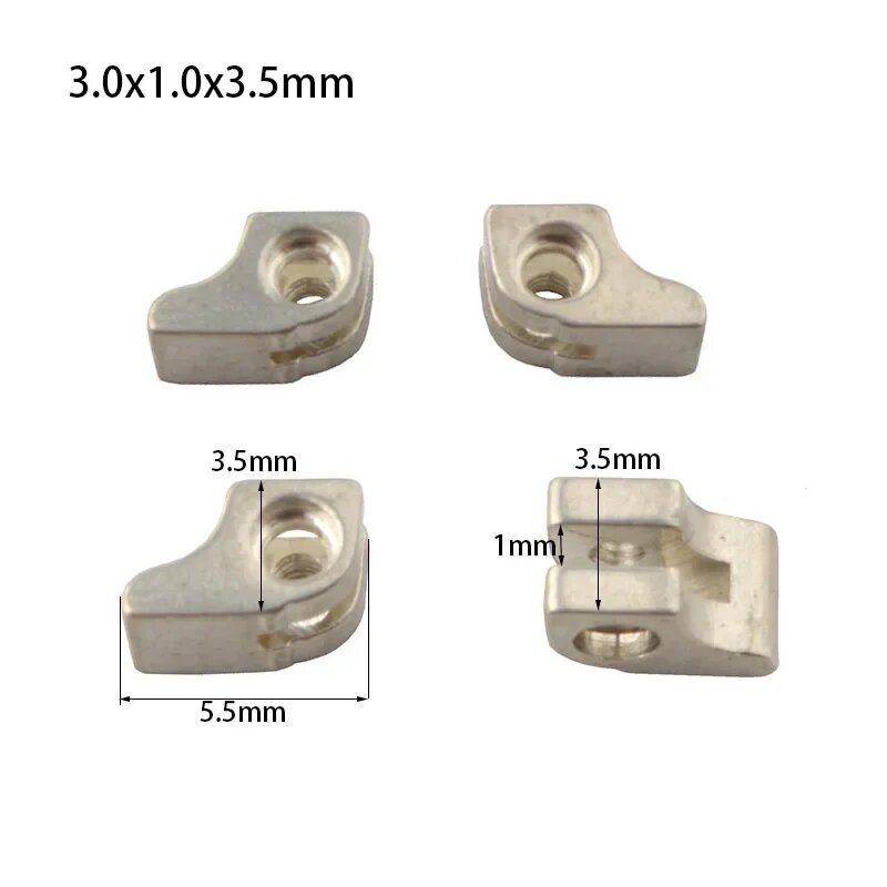 Шарниры для очков Rezemen, бежевые, 3.0x1.0x3.5mm