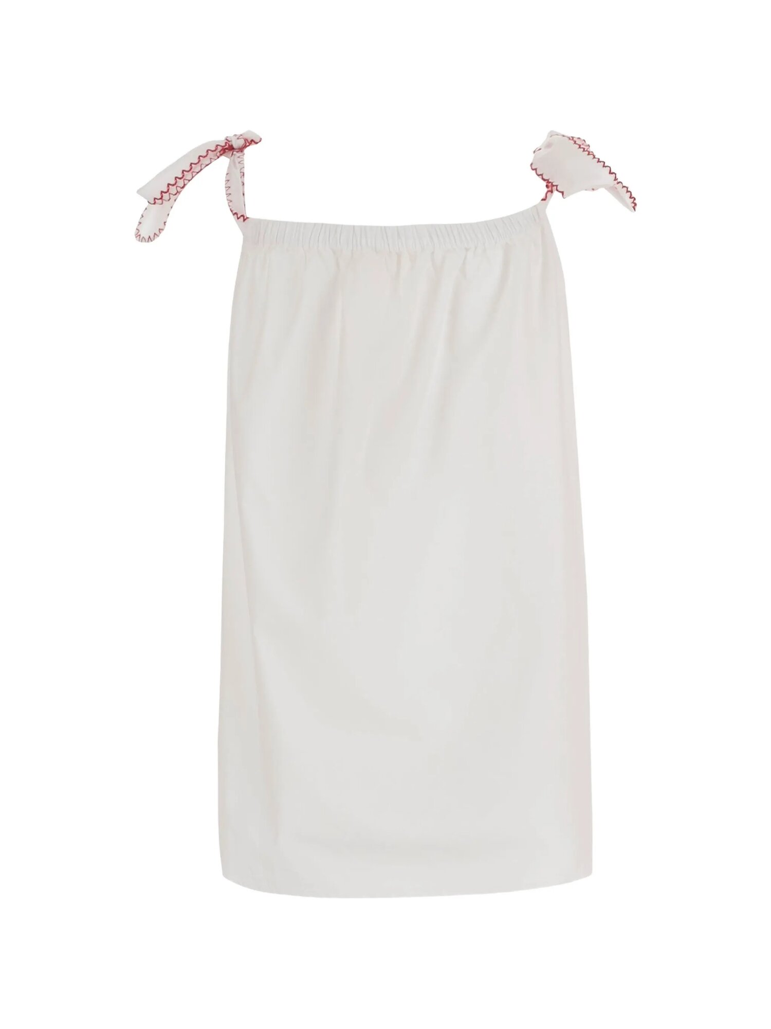 Топ BABE & TESS Embroidered-straps cotton top, размер 6 лет, бежевый/белый — фото 1
