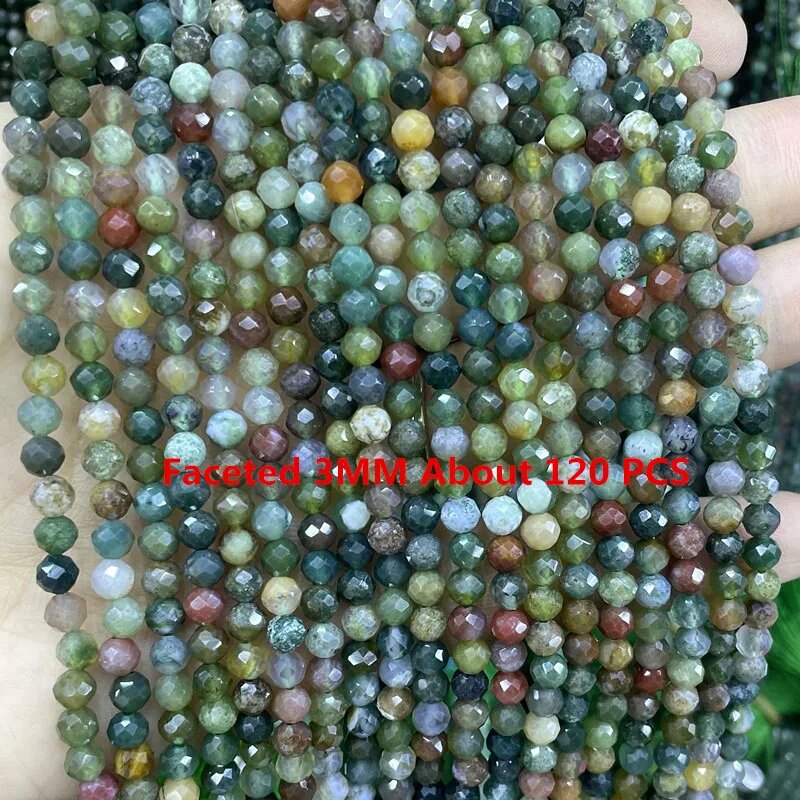 Индийские агаты, круглые бусины SYSRXLR для ювелирных изделий 3MM About 120 PCS