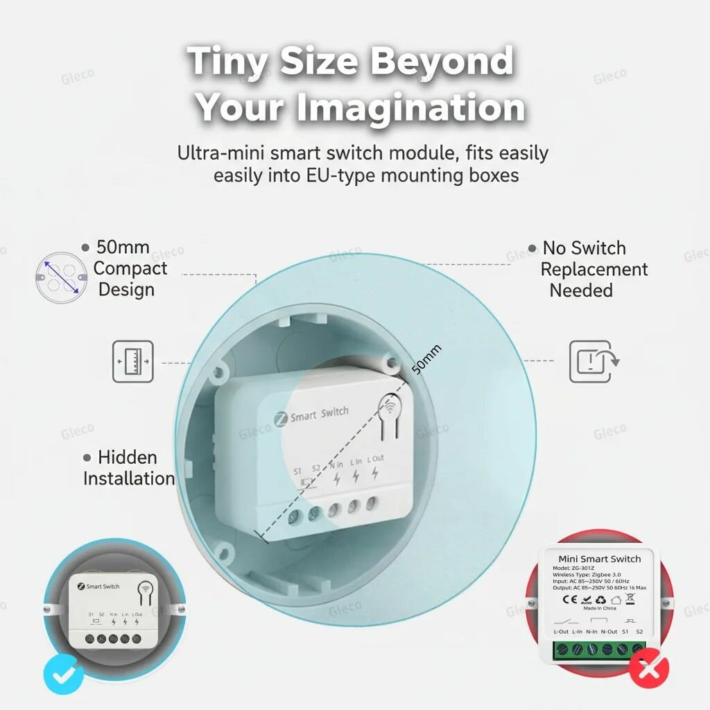 Мини-модуль интеллектуального коммутатора Zigbee smart switch — фото 1