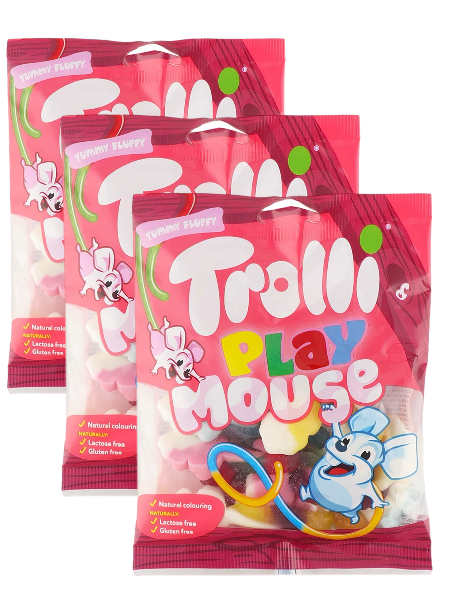 Мармелад жевательный Trolli Playmouse - мыши с фруктовым вкусом, 150 гр х 3 шт (Германия)