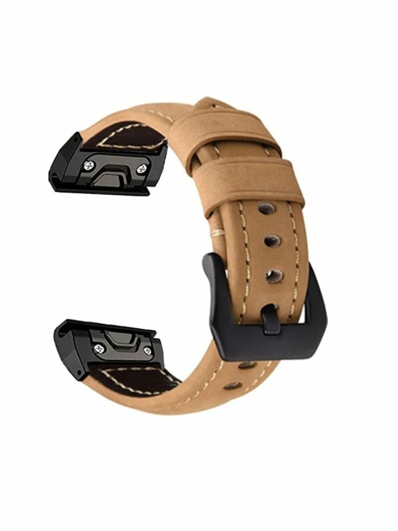 Quickfit 26mm Кожаный ремень для Garmin Fenix 8 8X 7X Pro 6X 5X Plus Tactix 7 AMOLED Epix Pro 51mm Instinct 2X