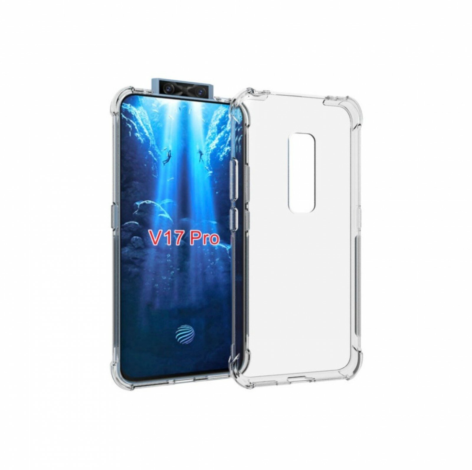 Чехол бампер MyPads Tocco для Vivo V17 Pro прозрачный противоударный с защитой углов